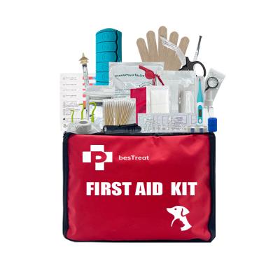 China CE Certified Veterinary First Aid Kit 23×17.5×7.5cm with Tick Remover for Dogs and Small Animals for sale