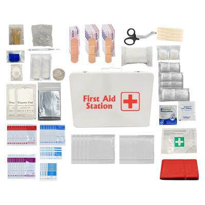China OSHA ANSI Lockable First Aid Cabinet Metal Wall Mounted Kit 140-360mm Sizes CE ISO13485 Certified for sale