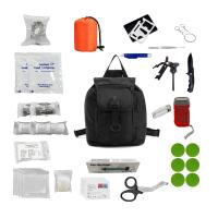 China Nylon Outdoor Survival First Aid Kit 25x13x6.5cm with Water Purification Straws and Emergency Medical Supplies for sale