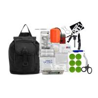 China Nylon Outdoor Survival First Aid Kit 25x13x6.5cm with Water Purification Straws and Emergency Medical Supplies for sale