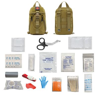 China Portable Outdoor First Aid Kit Nylon 51 Piece Medical Emergency Bag for Camping Hiking Travel for sale