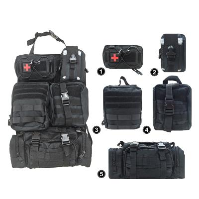 China Off-Road Vehicle Tactical Rescue Kit DIN 13164 Emergency First Aid Bag 51-Piece Nylon for sale