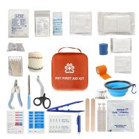 China CE Certified Veterinary First Aid Kit for Dogs and Cats 23x17.5x7.5cm with Tick Remover and Waterproof Bag for sale