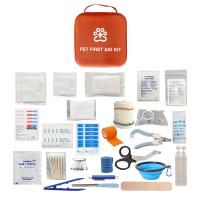 China CE Certified Veterinary First Aid Kit for Dogs and Cats 23x17.5x7.5cm with Tick Remover and Waterproof Bag for sale