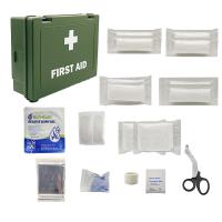 China Plastic Large Workplace First Aid Box Full Kit with 85pcs Medical Supply Accessories for sale