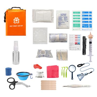 China Waterproof Pet First Aid Kit 23x17.5x7.5cm CE Certified Veterinary Emergency Bag for Dogs Cats Travel for sale