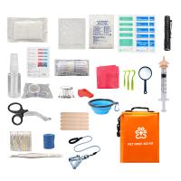 China Waterproof Pet First Aid Kit 23x17.5x7.5cm CE Certified Veterinary Emergency Bag for Dogs Cats Travel for sale