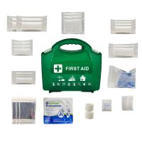 China Custom Logo PP First Aid Kit BS8599-1:2019 Compliant with 3 Year Shelf Life for Workplace Safety for sale