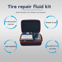 China Emergency Flat Tire Repair Kit with 450ml Sealant and 12V Steel Tire Inflator Pump for Cars and Motorcycles for sale
