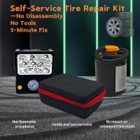 China 450ml DC 12V Flat Tire Repair Kit with Air Compressor for Car, Motorcycle, ATV, Truck - 10 Minute Emergency Fix for sale