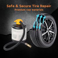 China 450ml DC 12V Flat Tire Repair Kit with Air Compressor for Car, Motorcycle, ATV, Truck - 10 Minute Emergency Fix for sale
