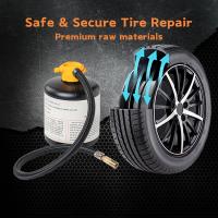 China 450ml Emergency Tire Repair Kit with 12V DC Inflation - Natural Rubber Sealant for Cars and Motorcycles for sale