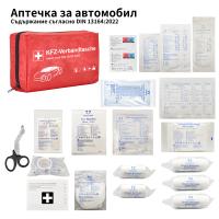 China Automotive First Aid Kit DIN 13164-2022 Compliant with 60×80cm Compress and 145mm Scissors for sale