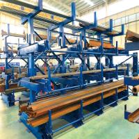 China Manual Telescopic Cantilever Rack Manual Cranked Type Cantilever Racking for Long Materials for sale