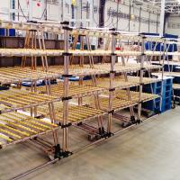 China Aluminum Alloy Lean Pipe Carton Flow Rack for sale