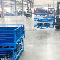 China Steel Pallet Storage Cage Box For Asrs for sale