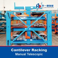 China Manual Telescopic Cantilever Rack Manual Cranked Type Cantilever Racking for Long Materials for sale
