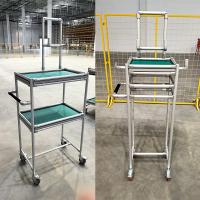 China Material Rack System Made From The Third Generation Lean Pipe Aluminum Alloy Tube  Assemble Cart  Hand Trolley for sale
