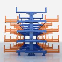 China Pipe Telescopic Cantilever Shelf Metal Sheet Warehouse Storage Rack Telescopic Cantilever Shelves Long Materials for sale