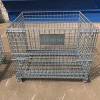China B42 Storage Cage For Logistics Warehousing ASRS Foldable Wire Mesh Container for sale