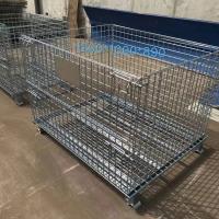 China B42 Storage Cage For Logistics Warehousing ASRS Foldable Wire Mesh Container for sale
