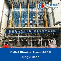 China Single Deep pallet Stacker Crane ASRS, Floor Supported SRM(Storage Retrieval Machine), Automatic Storage And Retrieval System,Automation Logistics Warehouse for sale