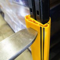 China Heavy Duty Pallet Rack Protector Warehouse Pallet Rack Column Protection Flexible Plastic Guard Upright Protector for sale