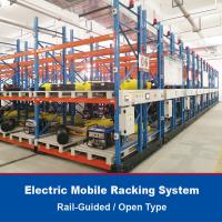 China Electric Mobile Pallet Racking  Rail-Guided Ground Track Guidance Open Type Electric Mobile Rack Warehouse Storage Rack for sale