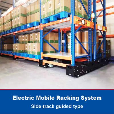 China Electric Mobile Pallet Rack Side-track guided type  Warehouse Storage Racking for sale