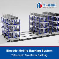 China Electric Mobile Telescopic Cantilever Racking Automatic Loading and Unloading Systems For Long Products Warehouse Storage Racking for sale