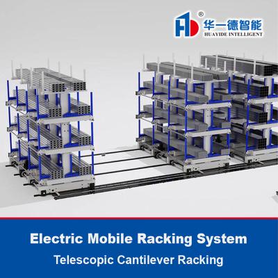 China Electric Mobile Telescopic Cantilever Racking Automatic Loading and Unloading Systems For Long Products Warehouse Storage Racking for sale