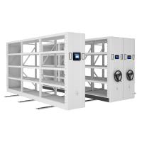 China Electric Mobile Shelves Racking Hand Cranked Cargo Mobile Shelving Compact Movable Shelving High-Density Shelves for sale