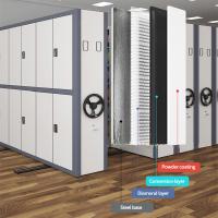 China Manual Mobile Shelving Hand Cranked Movable Compact Shelves Archives Compactor Rack System for sale
