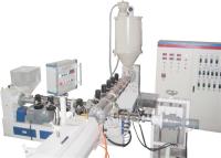 China HDPE PP PPR PE Pipe Single Screw Extruder Line 16-630mm Diameter Range with PLC Control System for sale