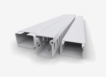 China PVC Cable Conduit Channel Making Machine with PLC Touch Screen Control - 180-240mm Profile Size, 22-37kW Motor Power for sale