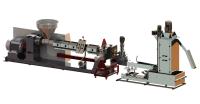 China HDPE PET Plastic Pelletizing Machine Single Stage Extruder 50-500 kg/hr Capacity 37-160 kW Motor for sale