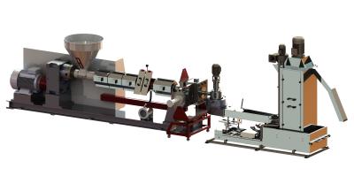 China HDPE PET Plastic Pelletizing Machine Single Stage Extruder 50-500 kg/hr Capacity 37-160 kW Motor for sale