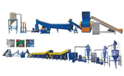 China Industrial PET Bottle Recycling Line 300-3000kg/h Capacity with Hot Water Washing System for sale