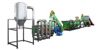 China HDPE Plastic Recycling Line 300-1000kg/h Capacity with Less Than 2% Moisture Content High Efficiency Washing System for sale
