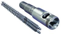 China PVC Conical Twin Screw Extruder 45-105mm Screw Diameter with 100-1100 kg/hr Capacity for Pipes and Panels for sale