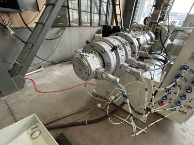 China 80/156 PVC Pipe Making Line With Counter Rotating Parallel Twin Screw Extruder for sale