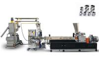 China Double Screw Hot Cutting PVC Pelletizing Machine 60KW 380V with 200-500KG/h Capacity for sale