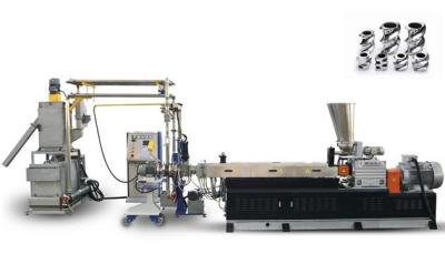 China Double Screw Hot Cutting PVC Pelletizing Machine 60KW 380V with 200-500KG/h Capacity for sale