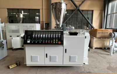 China PVC Profile Extrusion Line 22-55KW Conical Twin Screw for Window Door Ceiling Trunking for sale