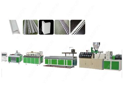 China PVC Profile Extrusion Line 110-600kg/h Conical Twin Screw for Corner Edge Band Strip Guards for sale