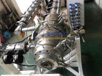 China PE Pipe Extrusion Line with 315mm - 630mm Pipe Diameter Range Featuring Single-Screw Extruder and Integrated Gearbox for sale