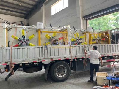 China Dual Station PE Tube Hose Coiler Winding Machine 2 Coils Automatic for sale