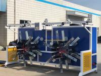 China 16-32mm PE Pipe Double Reel Winder Machine Plastic Pipe Coiler with Automatic Strapping for sale