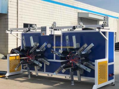 China 16-32mm PE Pipe Double Reel Winder Machine Plastic Pipe Coiler with Automatic Strapping for sale