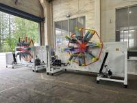 China Plastic Pipe Coiling Winder Coiler With Automatic Strapping For PE Pipes for sale